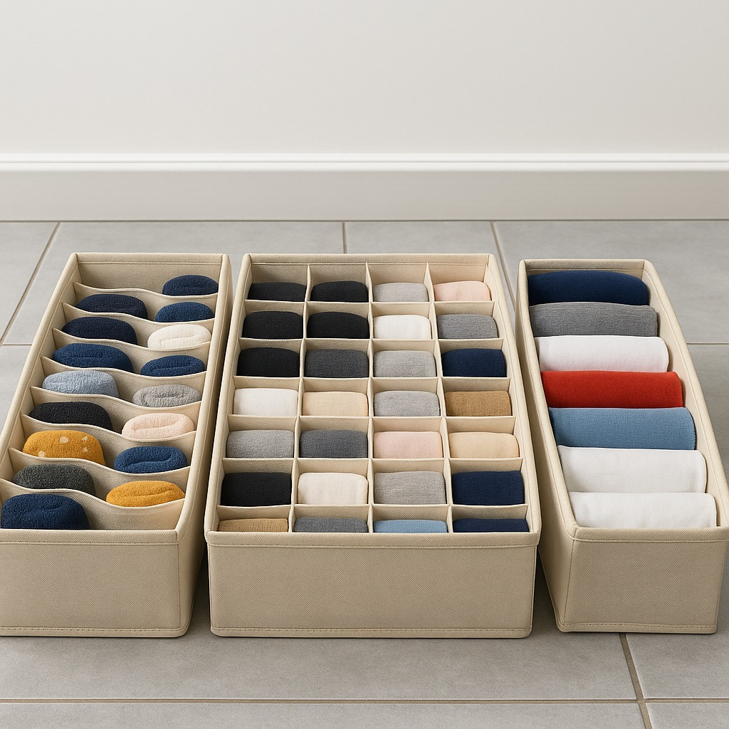 Buy 3-Piece Closet Organizer Set With Multiple Partitions | Kisasahome